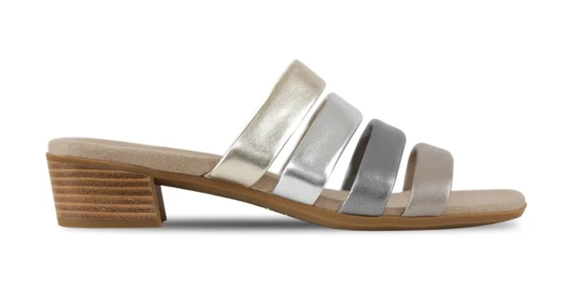 Munro Adrianne Taupe Metallic Sandal (Women) – Cook and Love Shoes