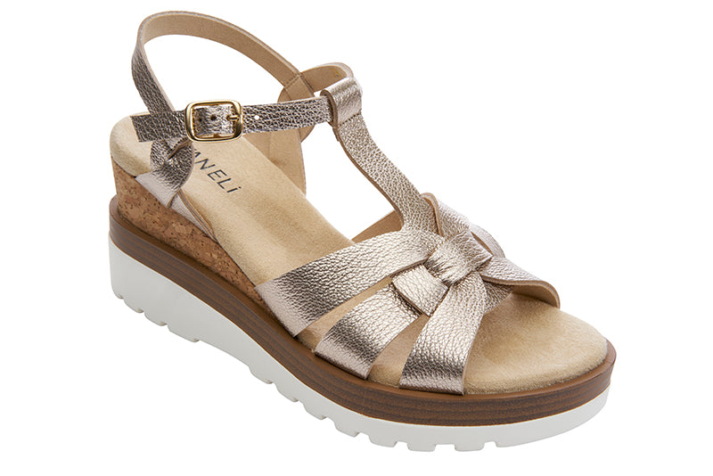 Vaneli Carly Shell Metallic Leather Sandal (Women) – Cook and Love Shoes