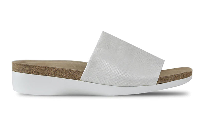 Munro Casita White Shimmer Stretch Sandal (Women) – Cook and Love Shoes